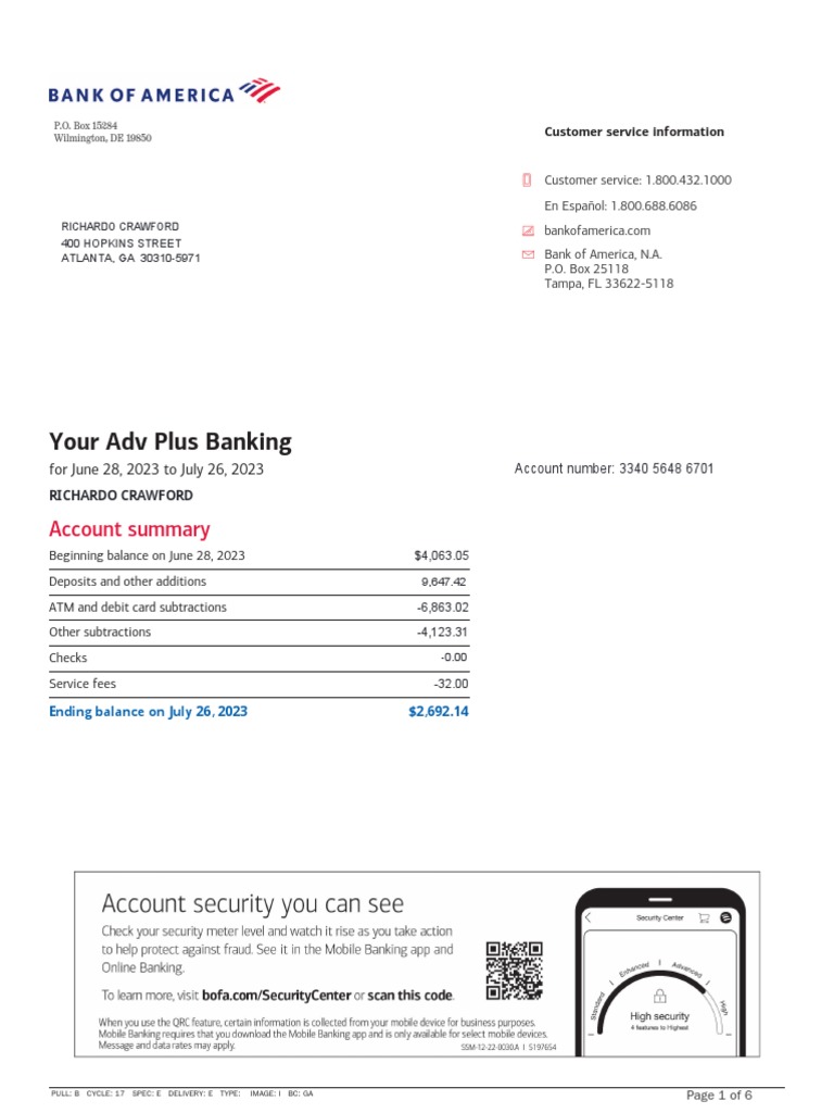 Bank Statement | Download Free PDF | Deposit Account | Banks