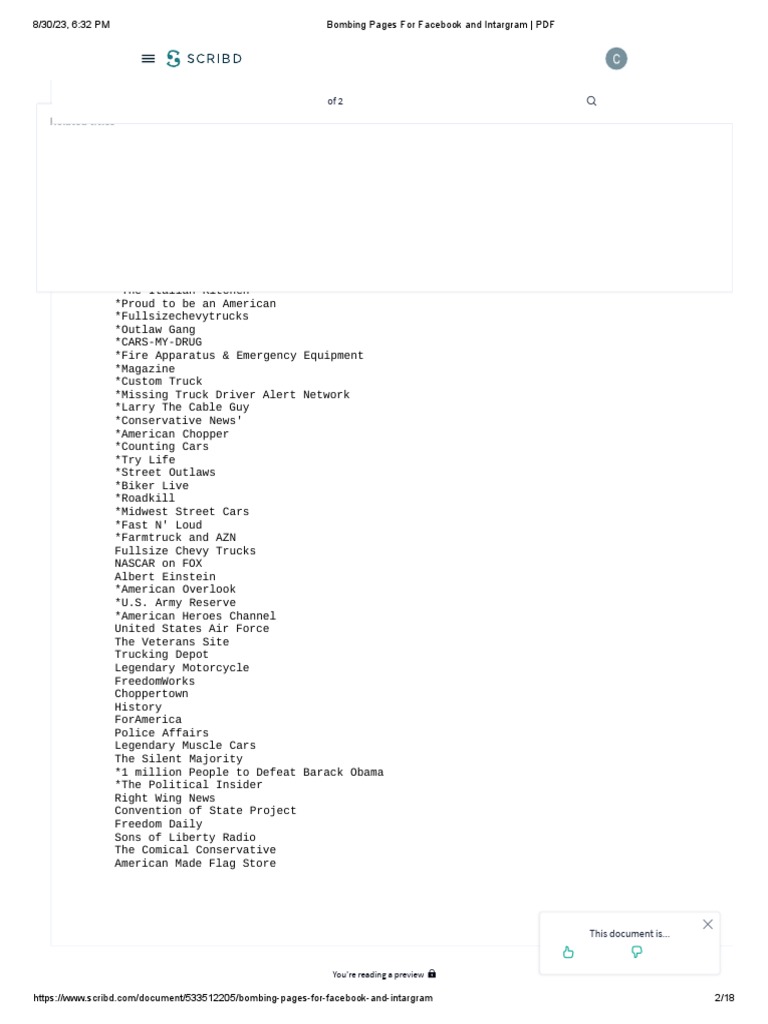 Facebook & Instagram Bombing Guide | PDF