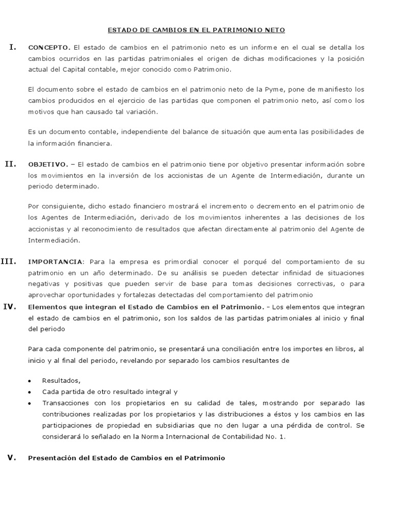 Separata 13 Estado de Cambios en El Patrimonio Neto | Descargar gratis PDF | Contabilidad ...