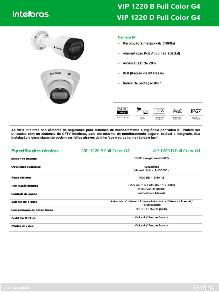 Datasheet Unificado - Vip 1220 B.D Full Color g4 - 0 | PDF | Endereço ...