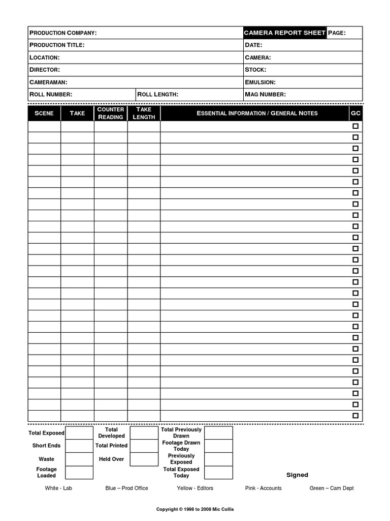 Film Camera Sheet Blank - 1 | PDF | Imaging | Photography Equipment