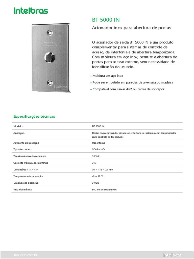 Datasheet BT 5000 IN | PDF