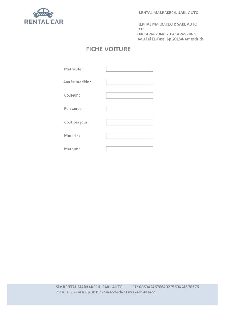 Location de Voitures à Marrakech | PDF