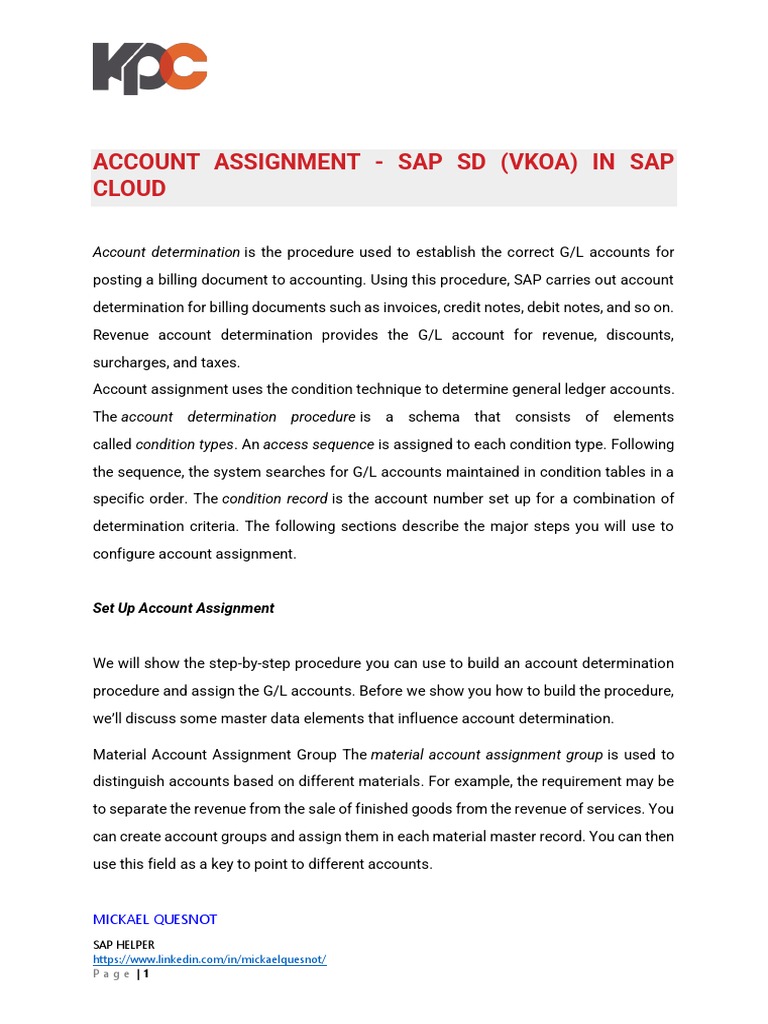 Account Determination SD | PDF | Debits And Credits | Pricing