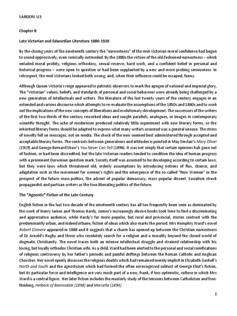 Edwardian Literature and Its Writers | PDF | Oscar Wilde | George ...