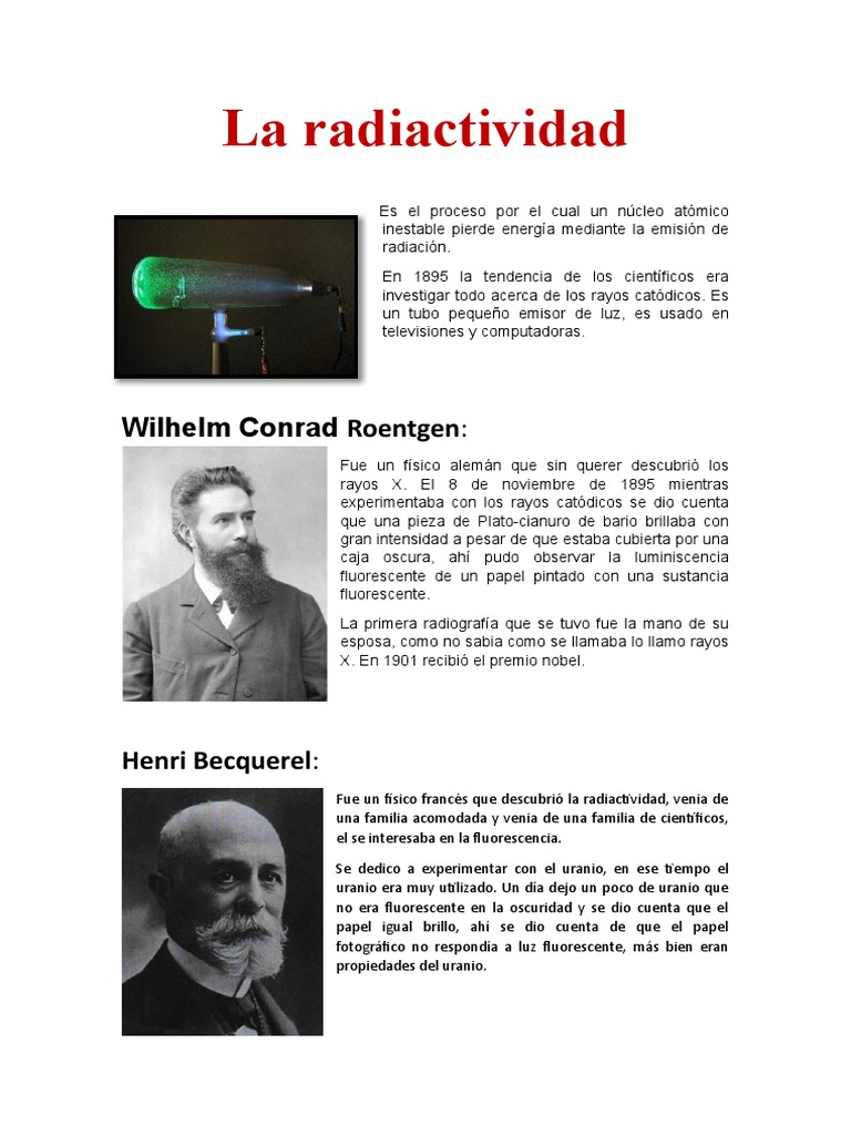 La Radiactividad | PDF | Historia