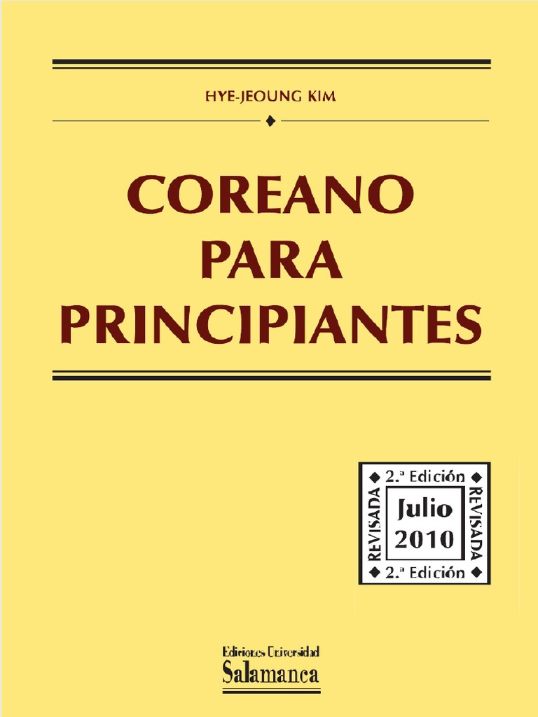 Apuntes de Coreano para Principiantes | PDF | Verbo | Lenguaje Koreano