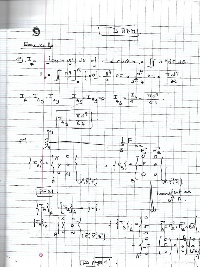 Mécanique 2 Partie RDM | PDF
