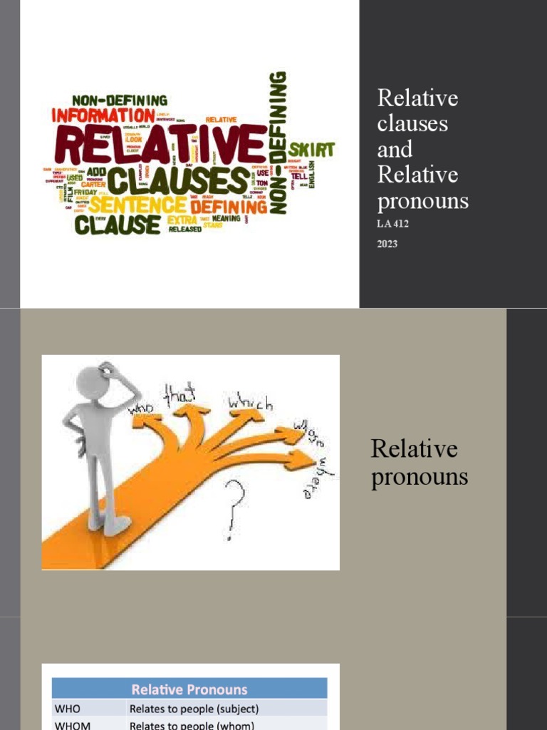Relative Clauses | PDF | Pronoun | Subject (Grammar)