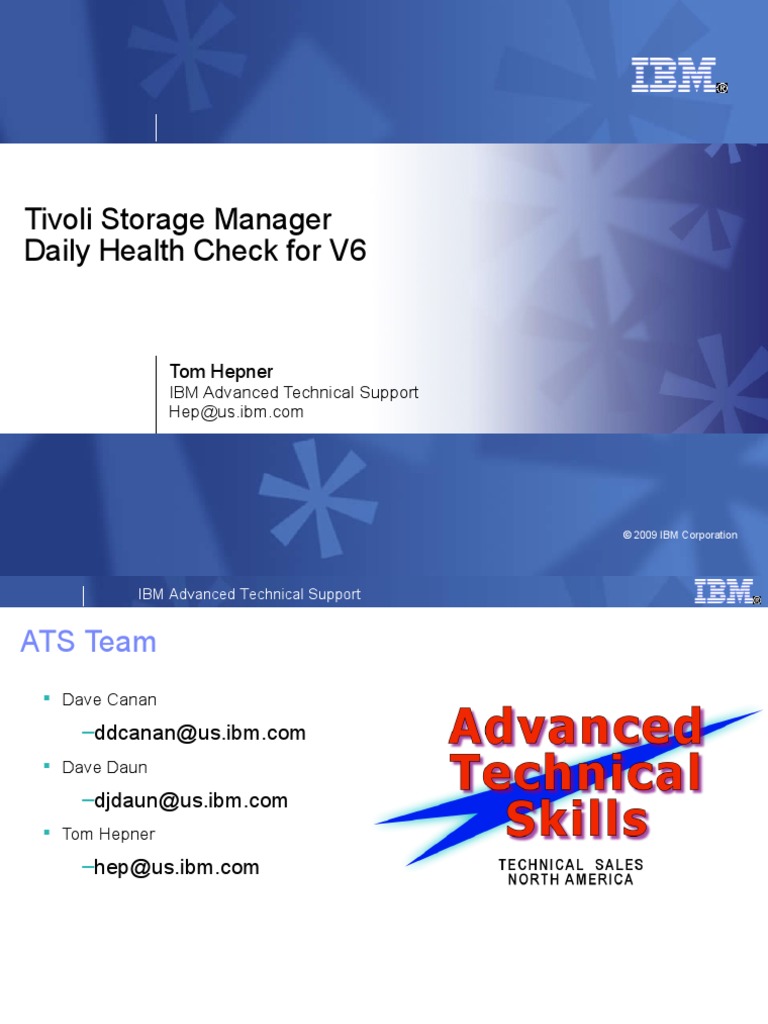 Ste Dailyhc Tsmv6 | PDF | Ibm Db2 | Operating System
