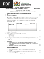 Grade 12 Esterification Practical Guide | PDF | Ester | Chemistry