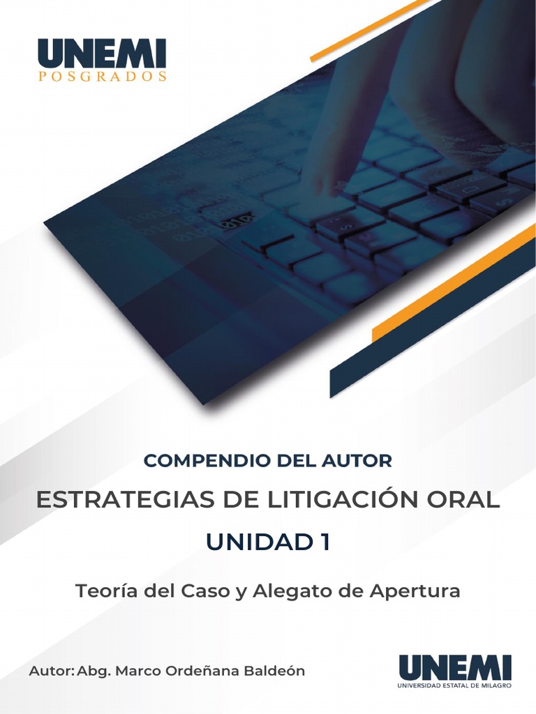 C-U1-T1-T2-Estrategias de Litigación Oral | PDF | Teoría | Justicia