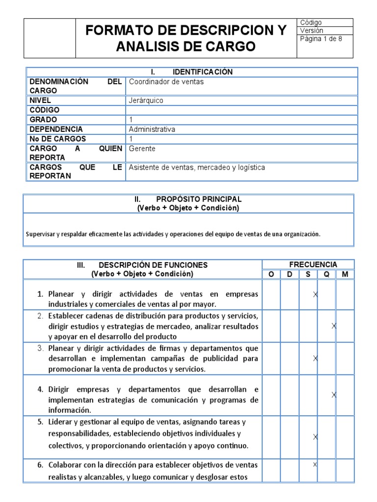 Coordinador de Ventas | PDF | Marketing