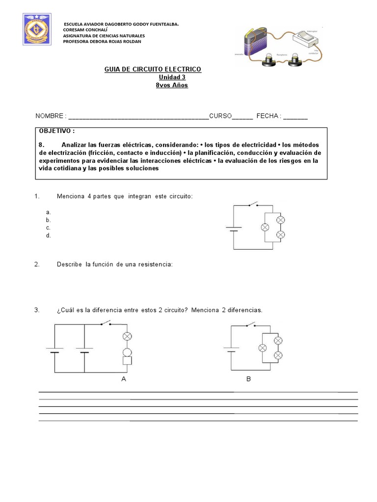 Guia de CIRCUITO ELECTRICO 8vo | PDF