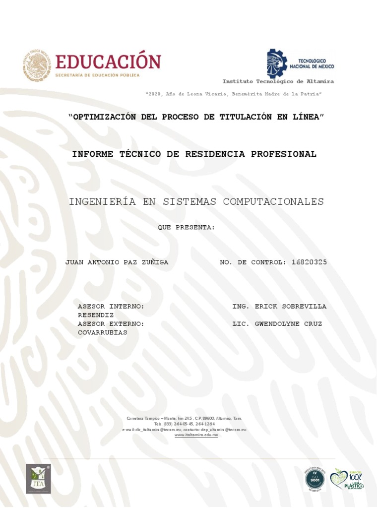 Informe Técnico de Residencia Profesional | PDF | Archivo de ... Informe Técnico de Residencia Profesional | PDF | Archivo de ...