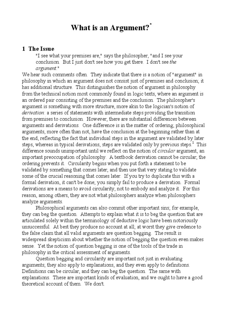 What Is Arg | PDF | Argument | Logic