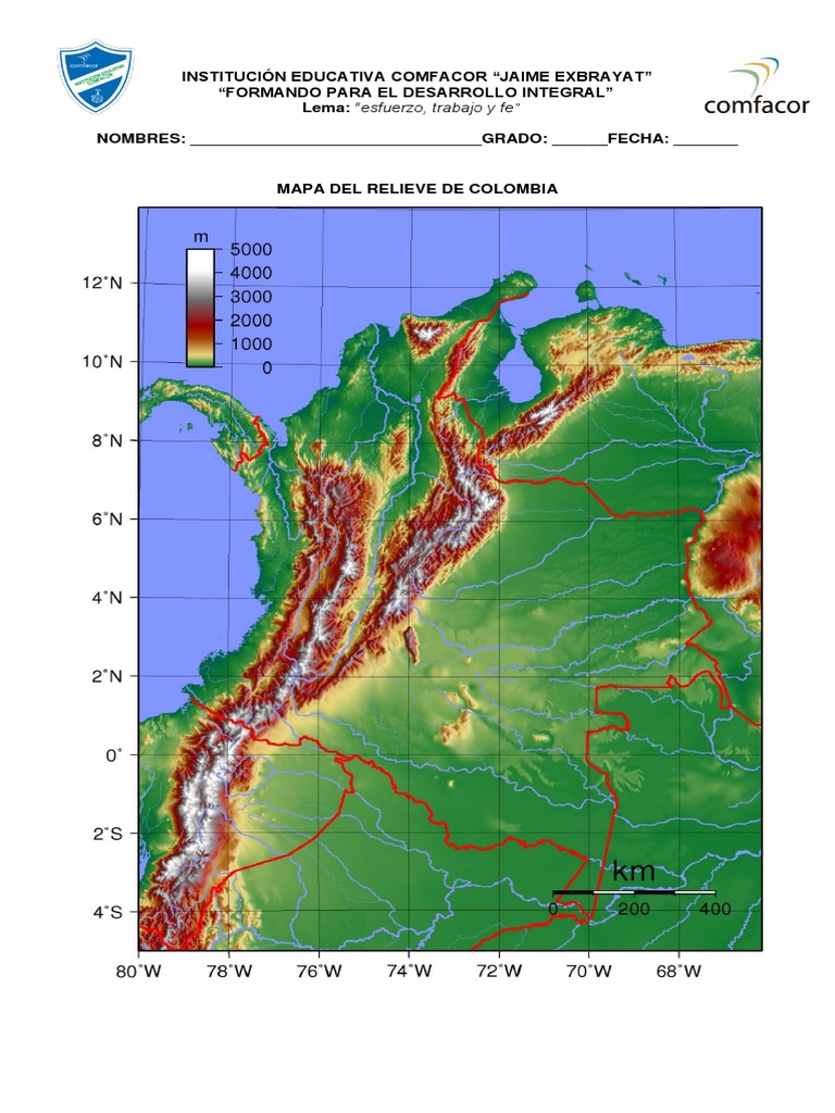 Mapa Relieve de Colombia 15-05-23 | PDF