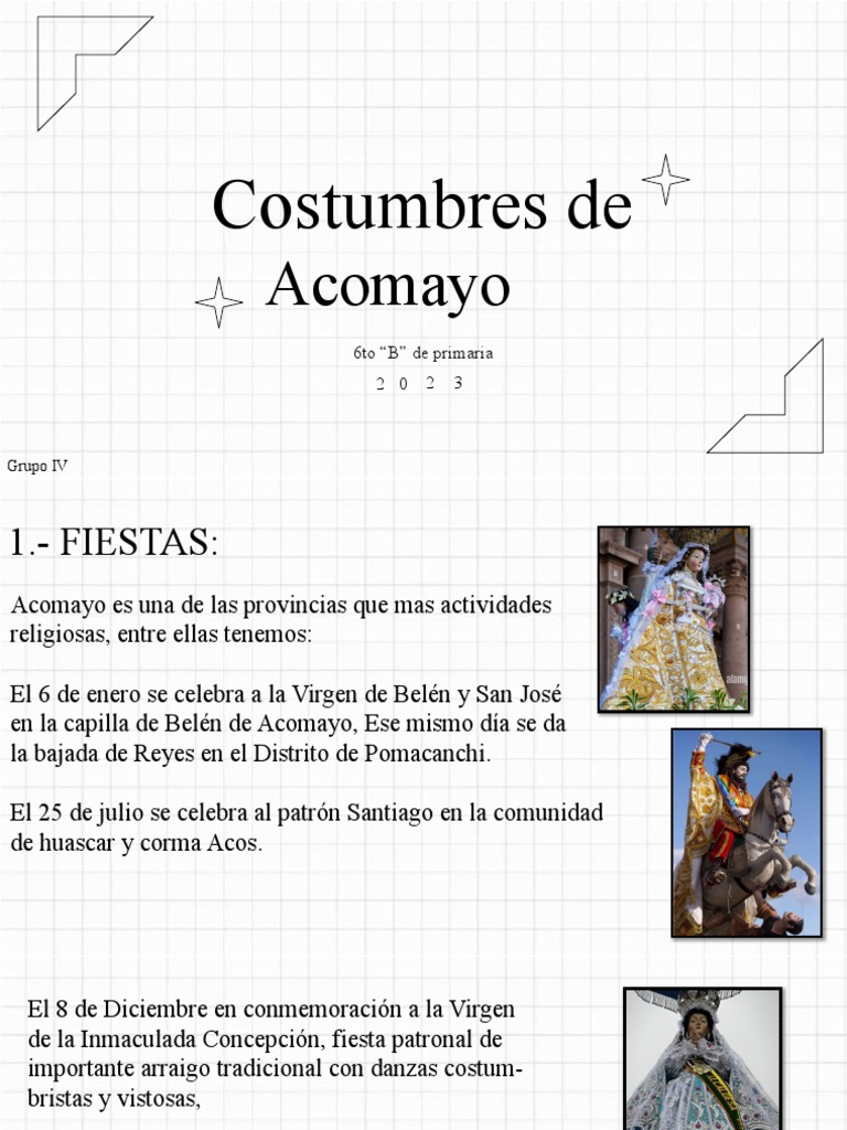 Costumbres de Acomayo | PDF | Ciencias sociales