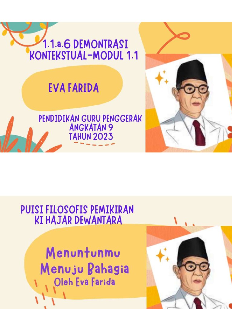 1.1.a.6 DEMONSTRASI KONTEKSTUAL PEMIKIRAN KHD - PUISI EVA FARIDA - KELAS 09.157-A2. | PDF