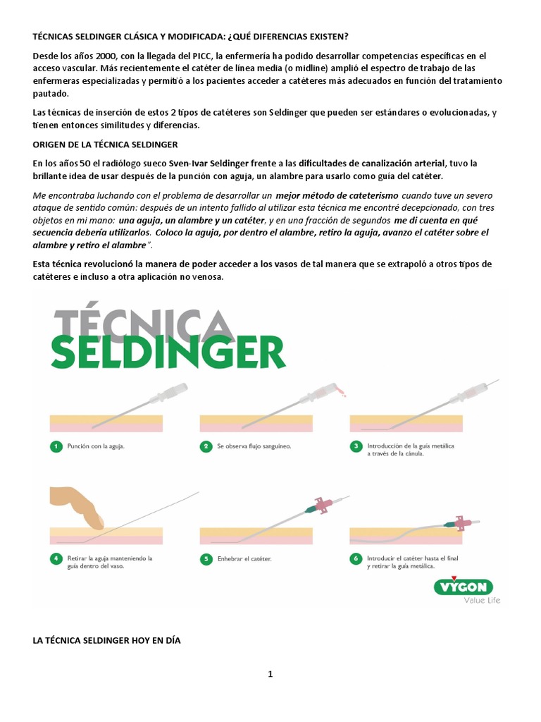 Técnicas Seldinger Clásica y Modificada | Descargar gratis PDF ...