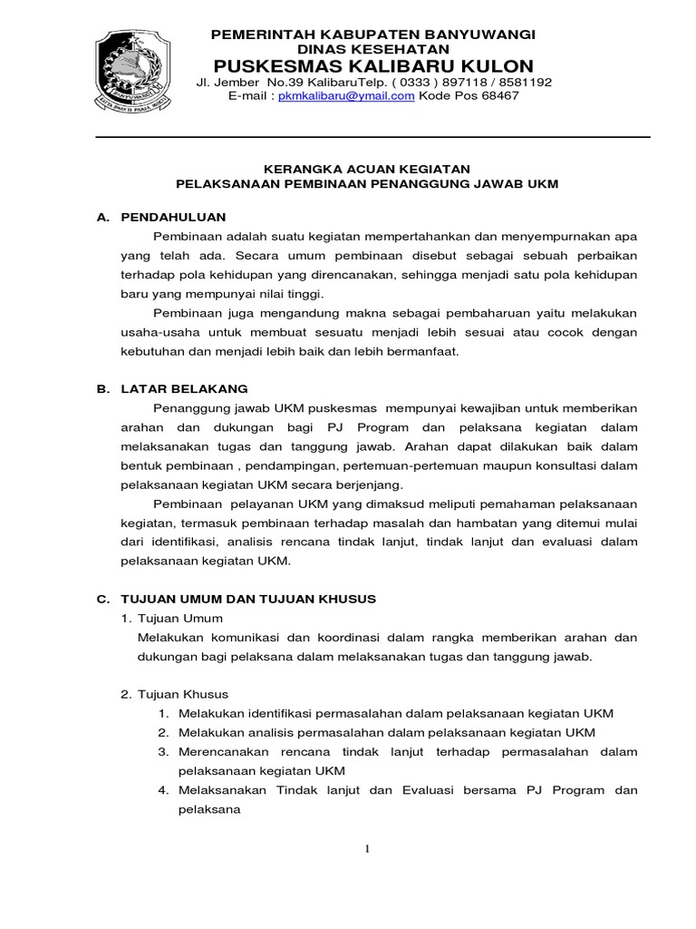 Kak Pembinaan Program Ukm 2022 | PDF | Bisnis