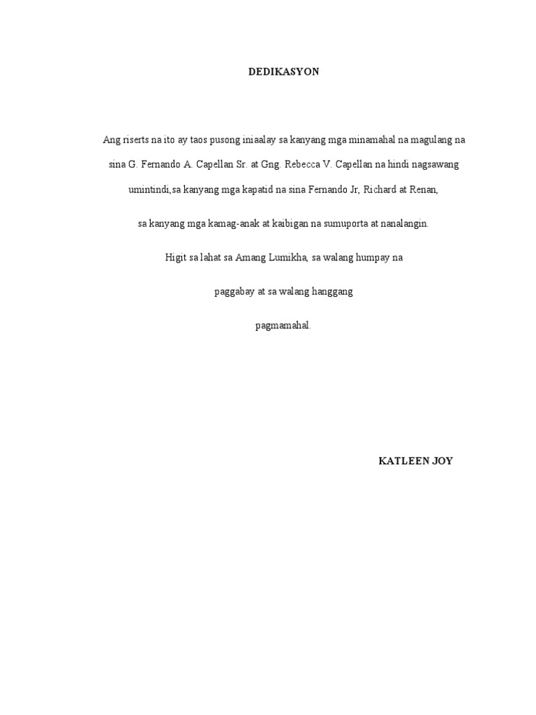 4 - Dedikasyon | PDF