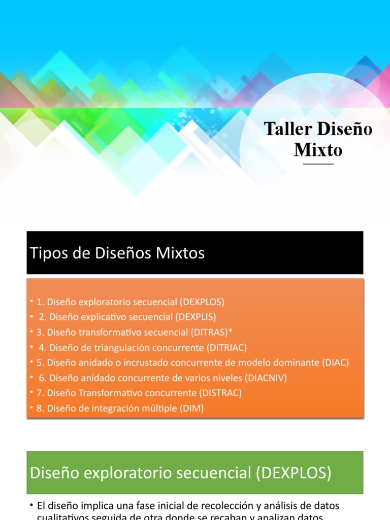 Diseños Mixtos: Tipos y Ejemplos | PDF | Investigación cuantitativa ...