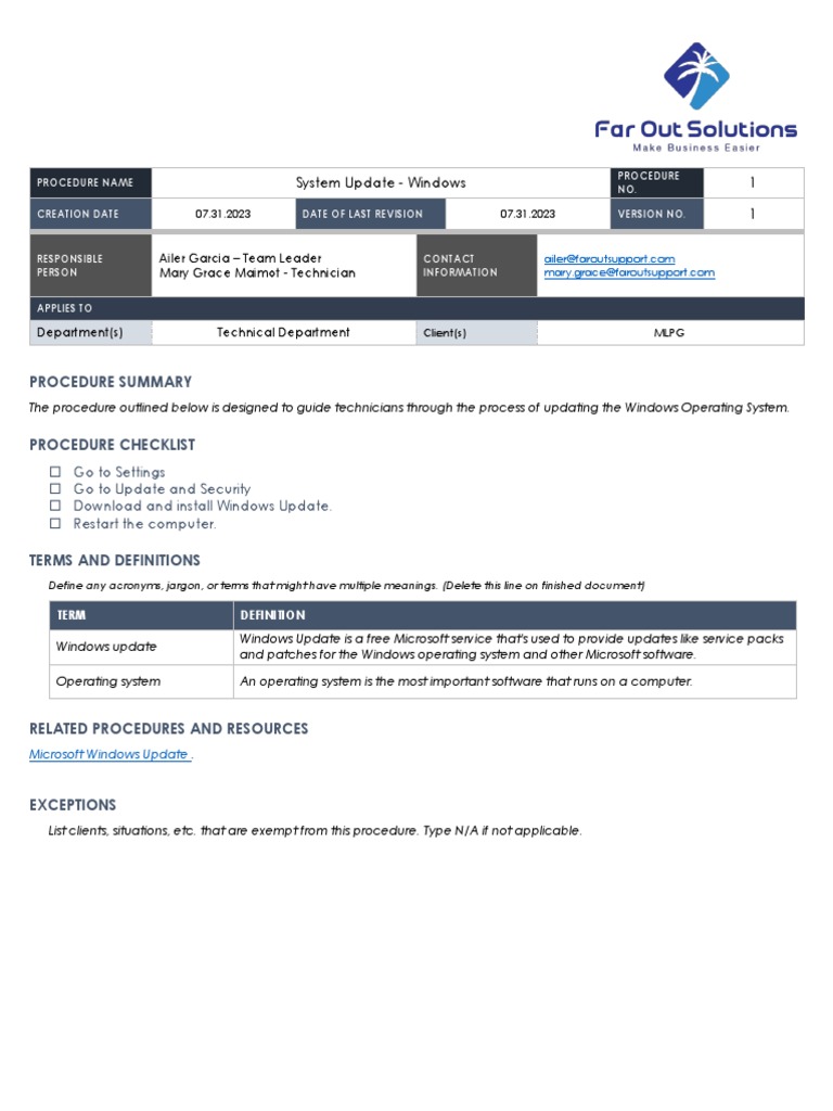 System Update - Windows | PDF | Microsoft Windows | Operating System