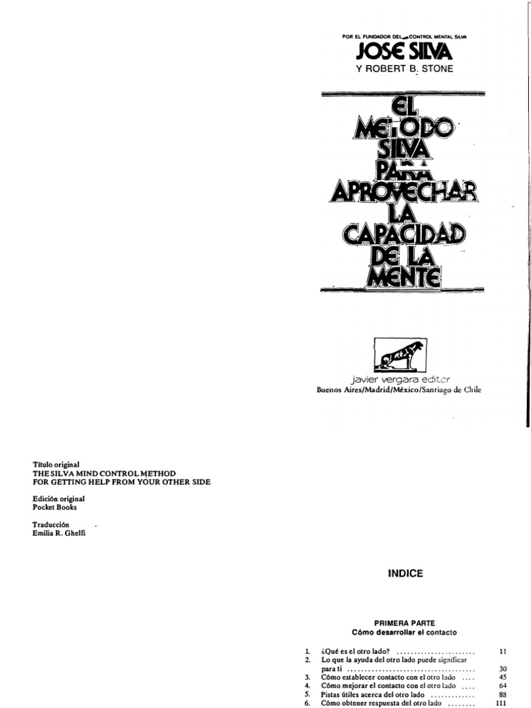 Autoayuda Metodo Silva de Control Mental El M Todo Silva | PDF