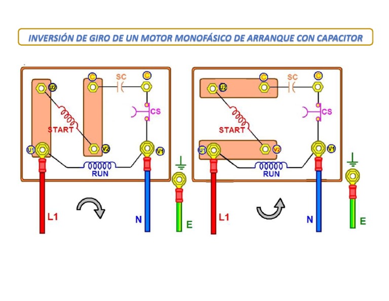 Conexiónes de Un Motor Monofasico de Arranque Con Condensador - (2023 ...