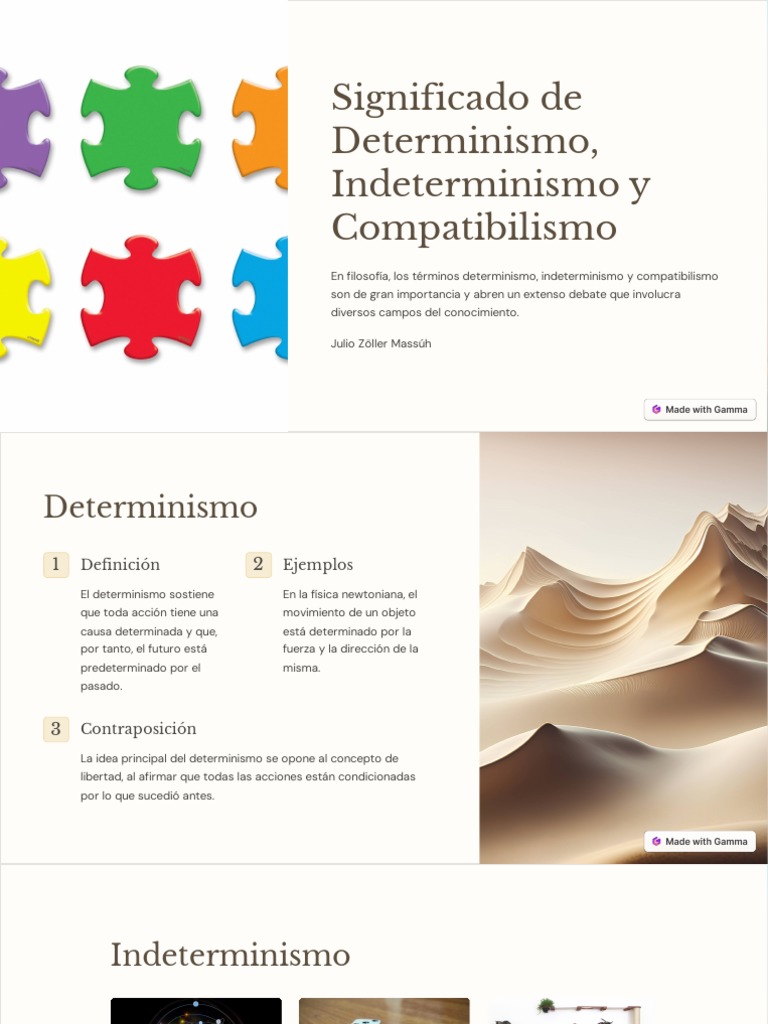 Significado de Determinismo Indeterminismo y Compatibilismo | PDF | Determinismo | Libertad