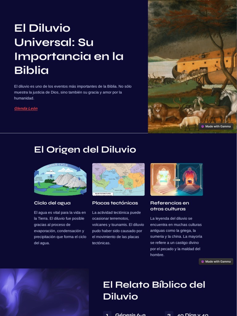 El Diluvio Universal Su Importancia en La Biblia | PDF | Mito de la ...