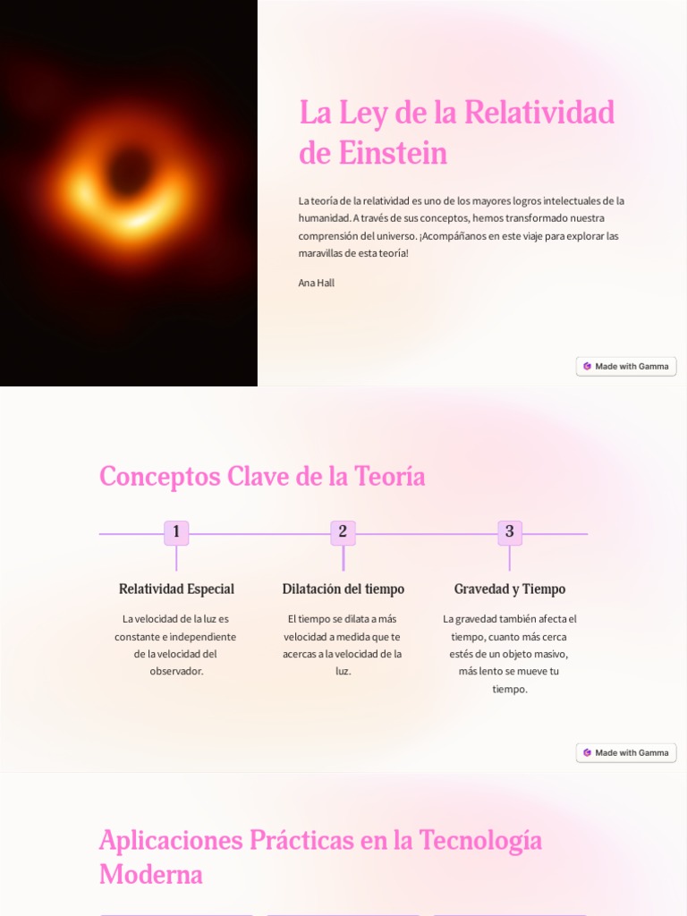 La Ley de La Relatividad de Einstein | PDF | Universo | Relatividad general