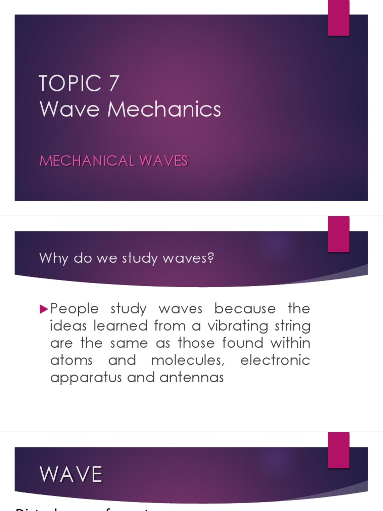 Wave Mechanics | PDF | Waves | Sound
