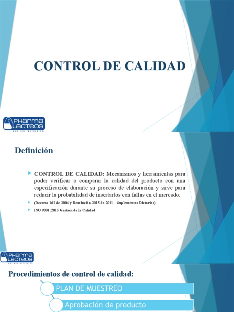 Control de Calidad en Producción | PDF | Gestión de la calidad ...