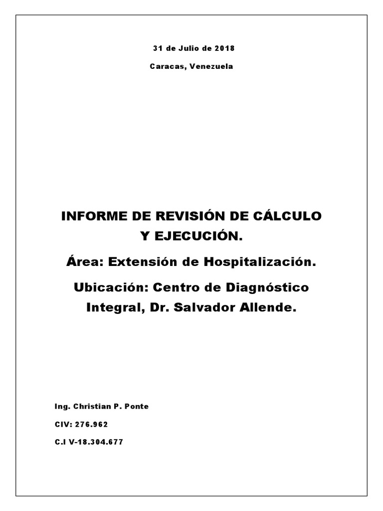 Informe de Revision Estructural Mezzanina Edificio Vymar | PDF ...