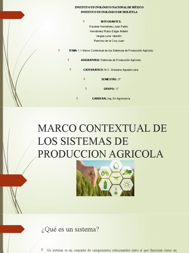 Sistemas de Produccion Agricola 1.1 | PDF | Agricultura | Agroecología