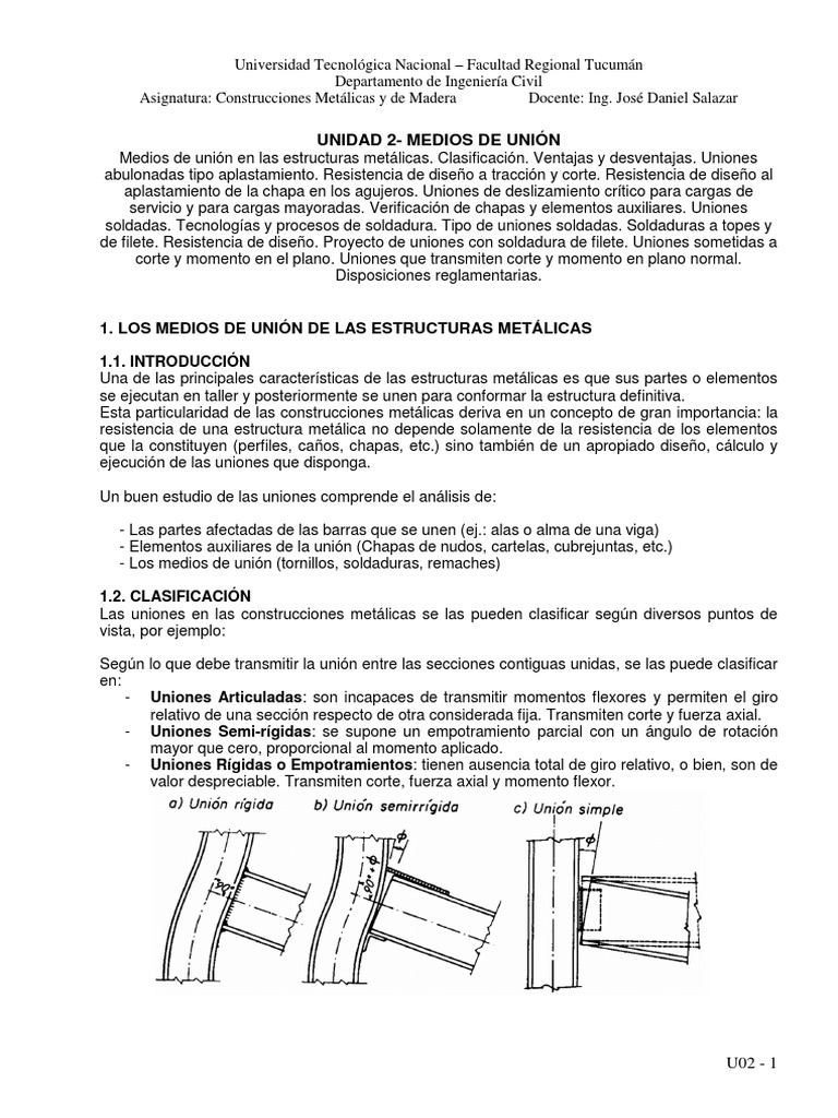 MetálicasUnidad 2a 2022 | PDF | Remache | Soldadura