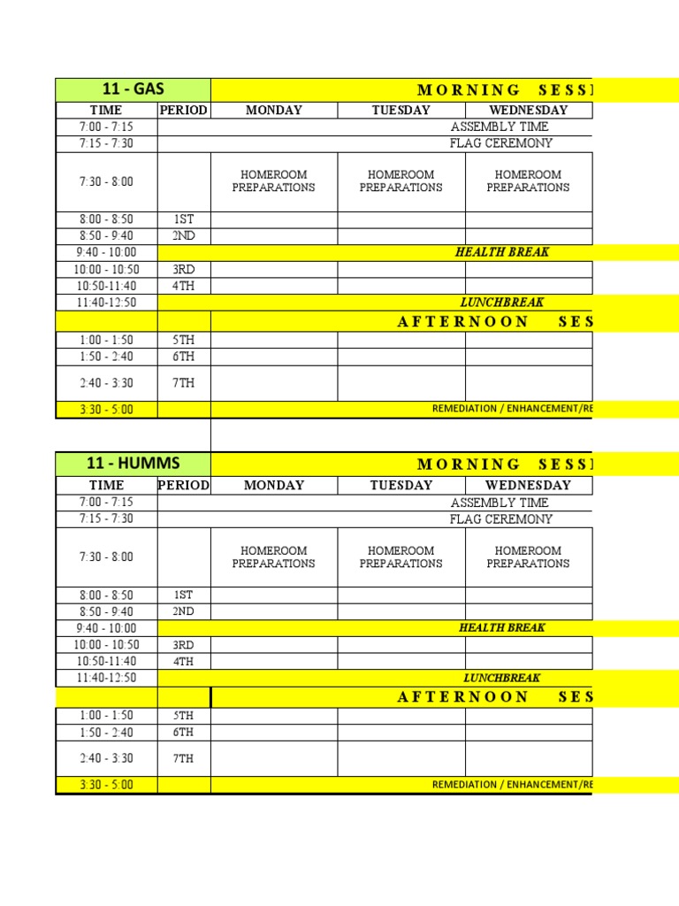 Class Program Shs Sy2023 2024 Pdf