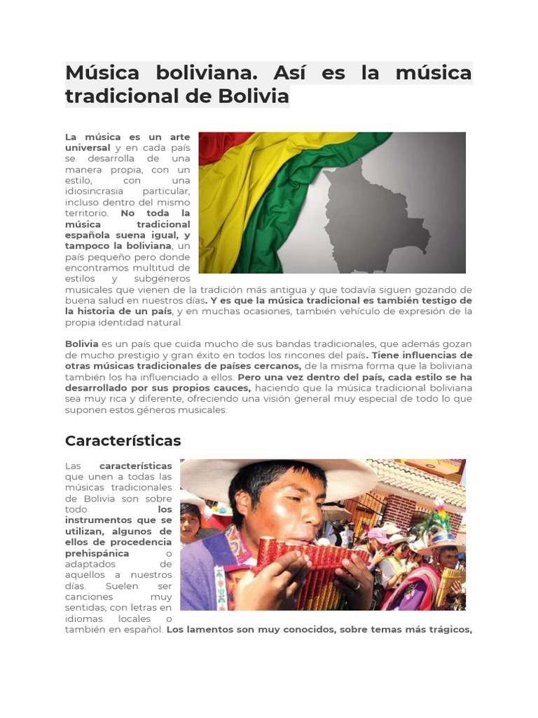 Música Boliviana | PDF | Bolivia | Música folk
