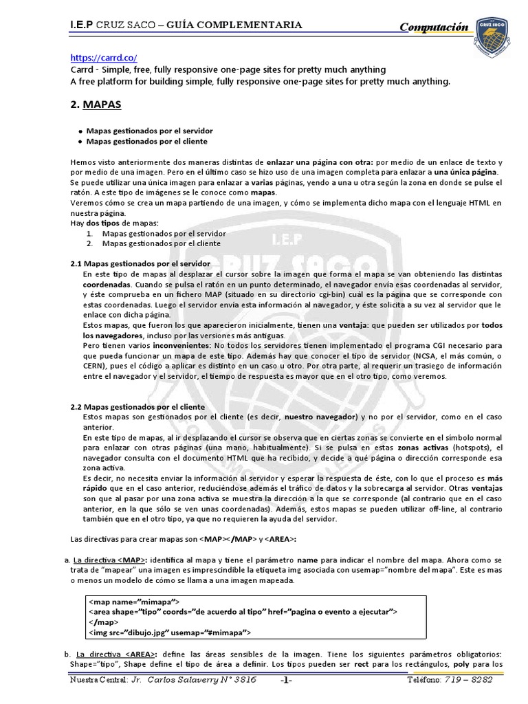 Definicion HTML - MAPAS | PDF | Programa de computadora | Programación