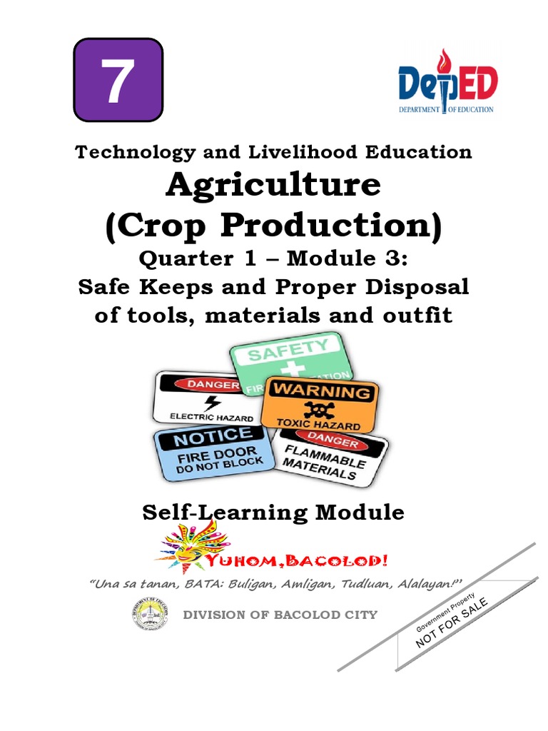 Q1 - TLE Agri 7 Q1 Module 3 Week 3 23 | PDF | Hygiene | Dangerous Goods