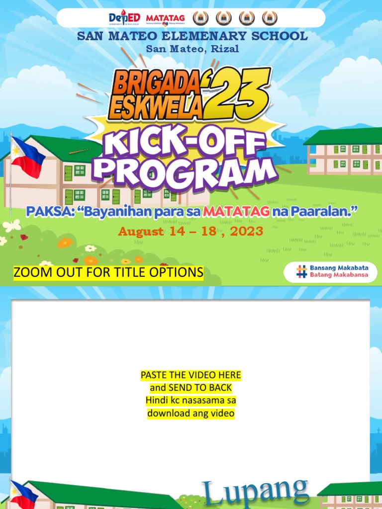 Brigada Eskwela 2025 Program Overview | PDF