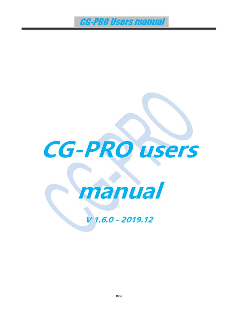 CG Pro User Manual en | PDF | Flash Memory | Computer Memory
