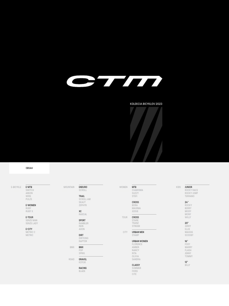 Katalog CTM 2023 | PDF | Human Powered Vehicles | Private Transport