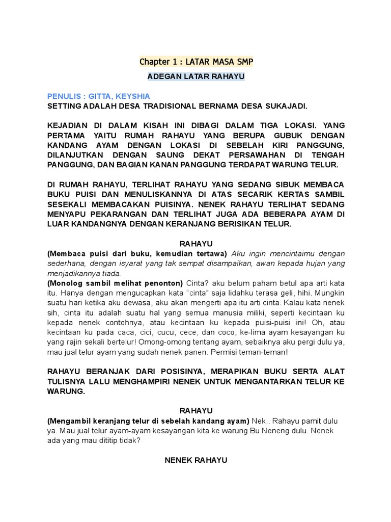 Naskah - Sepucuk Surat Cinta | PDF