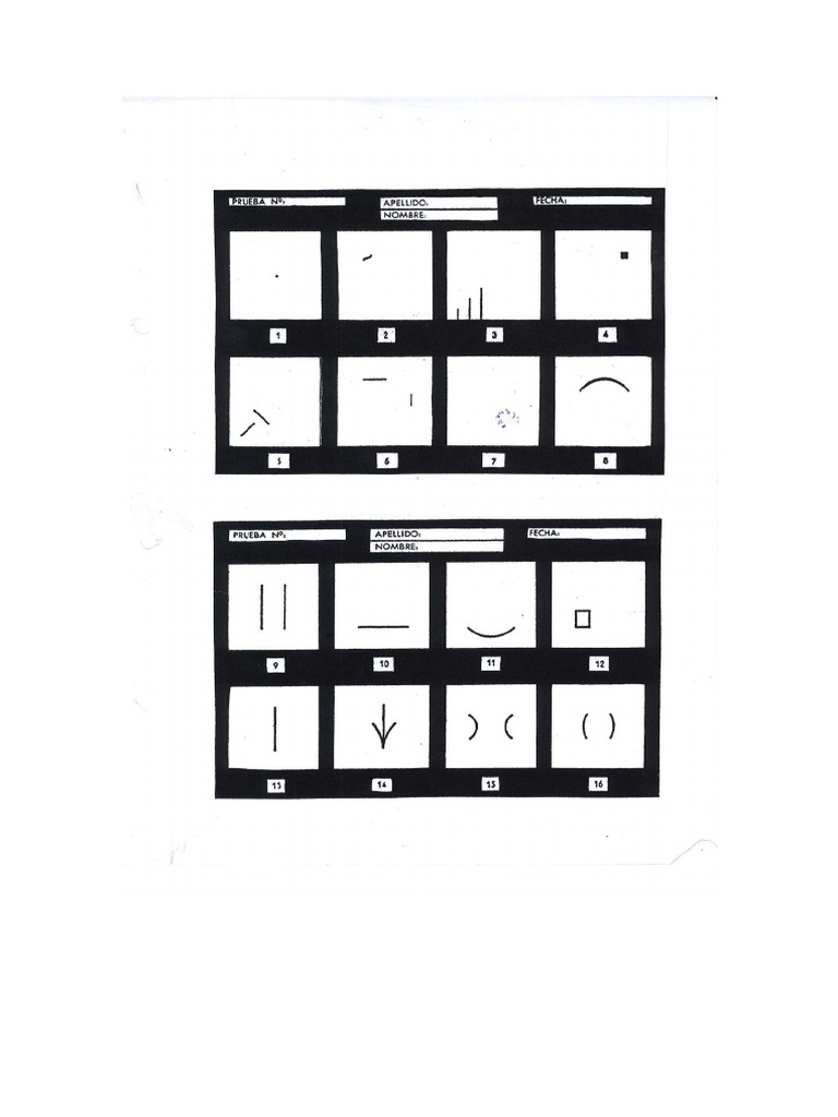 Test de Wartegg Imagen Imprimir | PDF