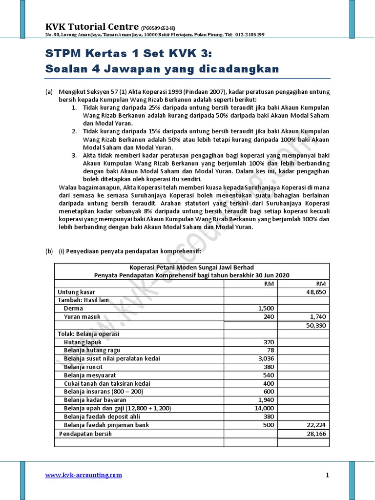 STPM K1 Set KVK 3 S4 Jawapan | PDF
