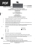 Math January 2023 Csec Paper 1 | PDF