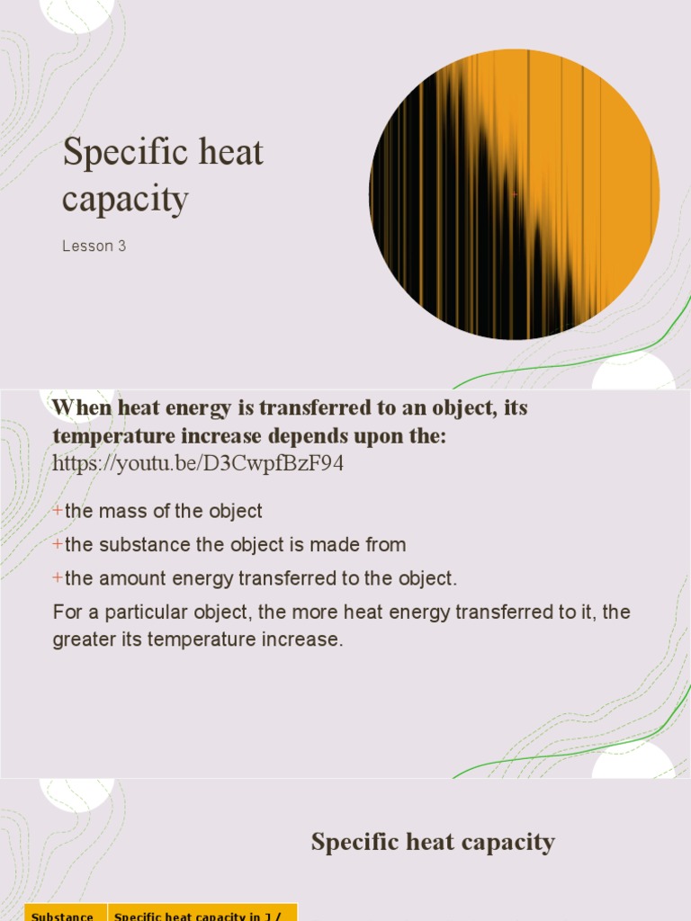 Specific Heat Capacity | PDF | Heat | Heat Capacity